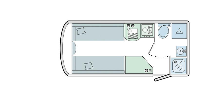 What are the different types of caravans layouts?