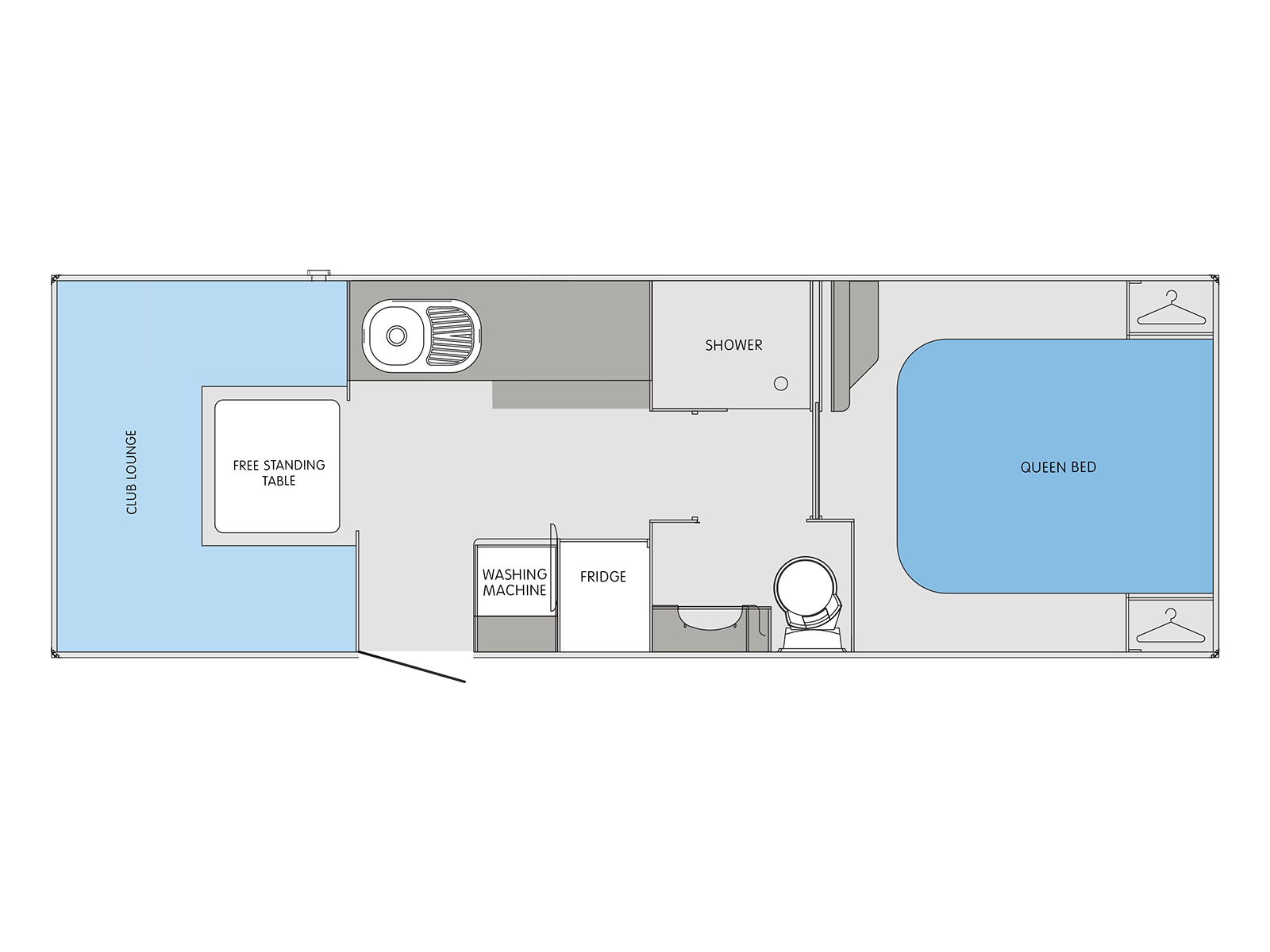 What are the different types of caravans layouts?